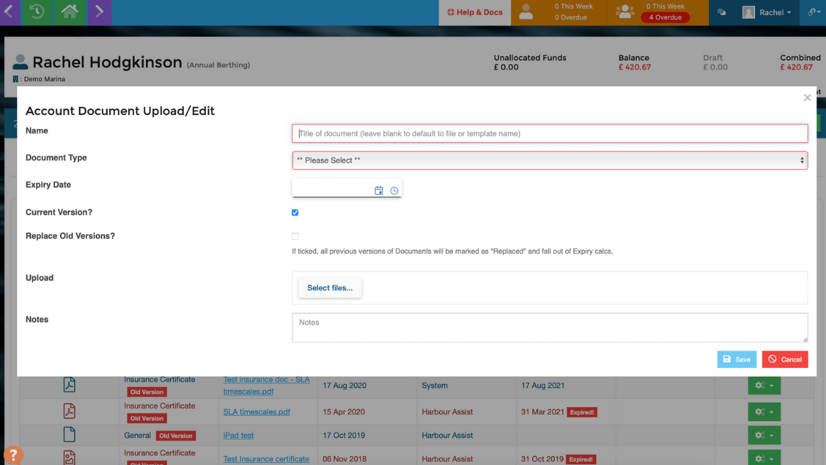 Uploading documents | Harbour Assist
